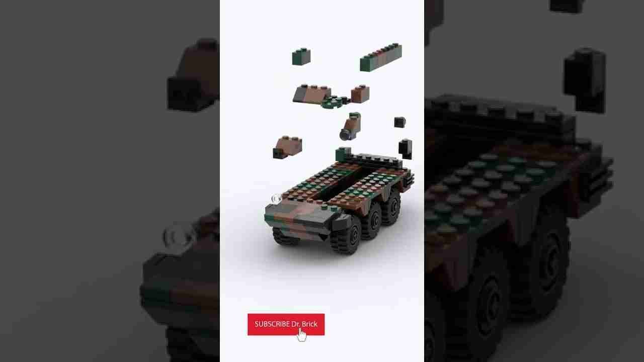 LEGO AMX-10RC Wheeled Tank Destroyer Building Animation #shorts # ...